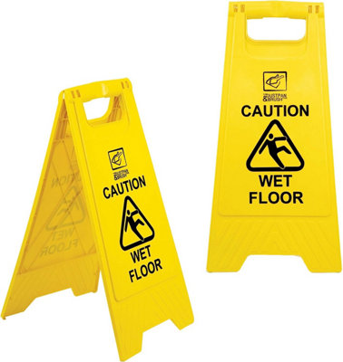 Pack of 2 Portable A Frame Wet Floor Sign with Caution Wet Floor ...