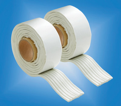 PACK OF 2 REUSABLE ROPE CAULK ROLLS QUICK DRAUGHT SEAL FOR WINDOWS & DOORS