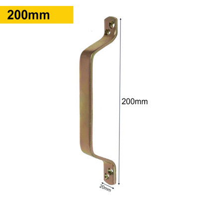 Pack of 2 - Single Yellow Zinc Galvanised Gate Pull Handle Door Handle ...