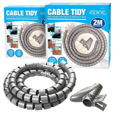 Pack Of 2 Spiral Wrap Cable Tidy Wire Organising Tool Kit Home Work ...