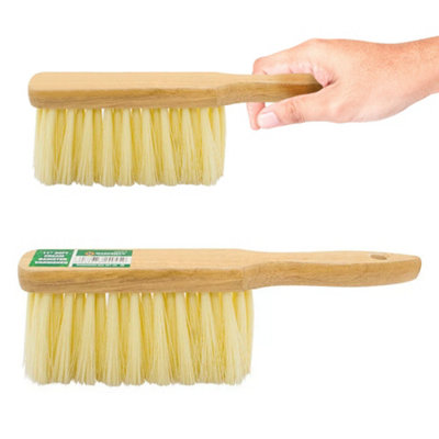 Pack Of 2 Wooden Soft Cream Bristle Synthetic Hand Brush Varnish Broom ...