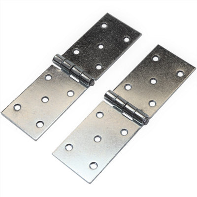 Pack of 2 x 150 mm Backflap Hinge Galvanised, Silver Steel Back Flap Hinges, Weather Resistant ...