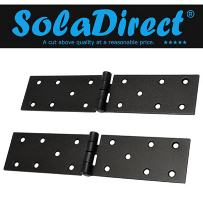 Pack of 2 x 200 Backflap Hinge Black, Steel Back Flap Hinges, Weather ...