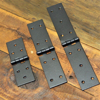 Pack of 2 x 200 Backflap Hinge Black, Steel Back Flap Hinges, Weather ...
