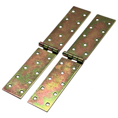 Pack of 2 x 250 mm Backflap Hinge Galvanised, Steel Back Flap Hinges ...