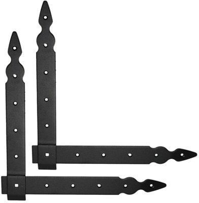 Pack of 2 x Flat Corner L Shape Plate, 300 x 300 mm Black Flat Right ...