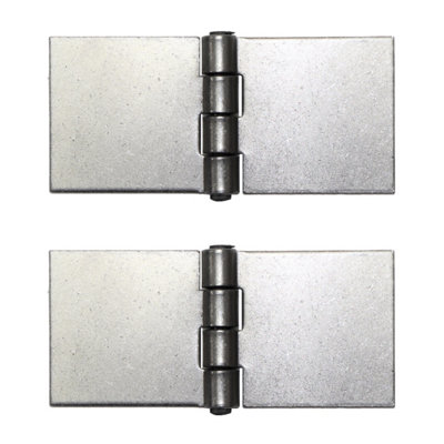 Pack of 2 x Heavy Duty Weldable Solid Steel Hinges, 45 x 100 mm Welding ...