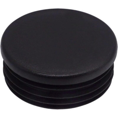Pack of 20 60mm Round Tube Inserts Black Plastic Fence Post Pipe Plugs ...