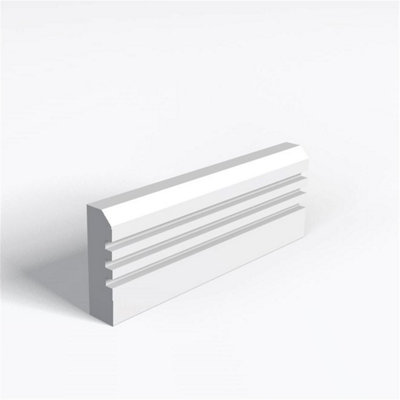 Pack of 20 (Total 20 Units) - MDF Chamfer & 3 Square Groove Architrave ...