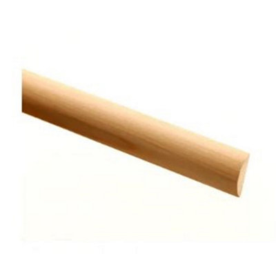 PACK OF 20 (Total 20 Units) - Premium Pine Half Round Moulding - 18mm x ...