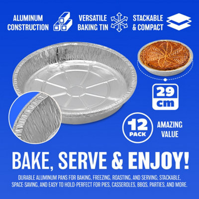 Pack Of 21 Extra Large Foil Pie Dish Aluminium Round Foil Pans ...