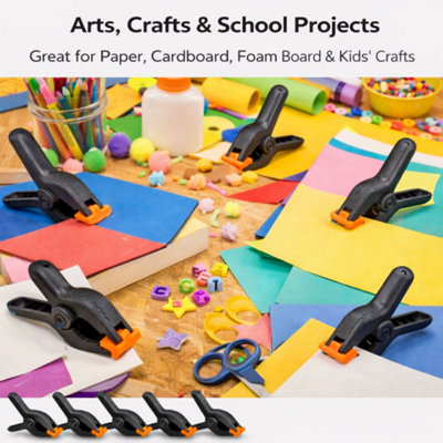 Pack of 24 Plastic Spring Grip Clamps 3 Inch Quick Grip for Craft and ...