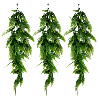 Pack of 3 - Artificial Hanging Plants Vines Leaves - 60cm Long Each ...