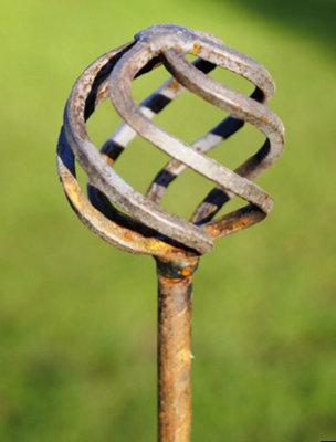 Pack of 3 Cage Ball Pinn Support 4Ft Bare Metal Ready to Rust. Steel ...