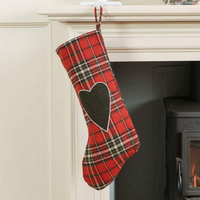Pack of 3 Highland Tartan Xmas Gift Decoration Christmas Stocking