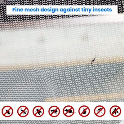 Pack of 3 Mesh Net Window Screen Fly Mosquito Moth Bug Netting ...
