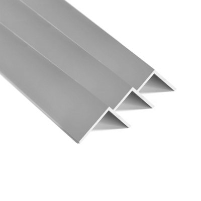 Pack of 3 - nielsen Aluminium L-Shaped Angle Profile, Matt Anodized ...