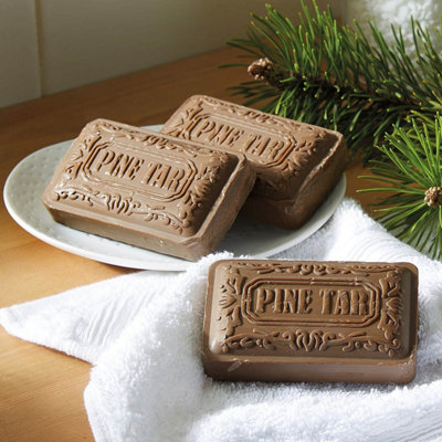 Pack of 3 Pine Tar Soap 100 Percent Natural Soothes Itchy Skin Anti ...
