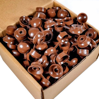 Pack of 30 - Brown PVC Plastic Screw Covers For Corrugated Roofing ...