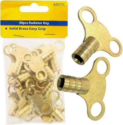 Pack Of 30 Solid Brass Radiator Plumbing Bleed Keys Venting Air Valve ...