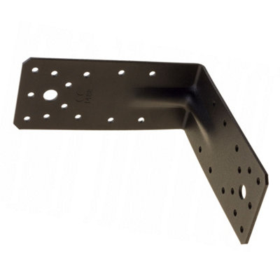 Pack of 4 - Black Reinforced Angle Bracket for Heavy-Duty Construction ...