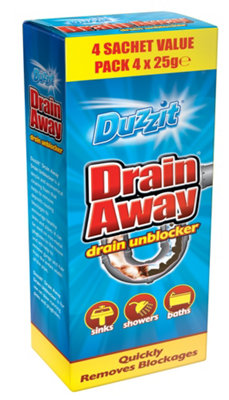 Pack of 4 Duzzit Drain Away Sachets