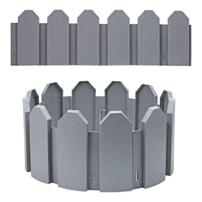 Pack of 4 Garden Lawn Border Edging Panels Interlocking Plastic Lawn ...