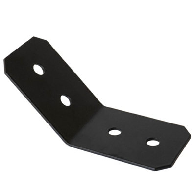 Pack of 4 - Heavy Duty Black 135 Degrees Angle Bracket - Black 135 ...