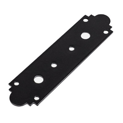 Pack of 4 - Heavy Duty Black Ornamental Repair Mending Bracket - Flat ...