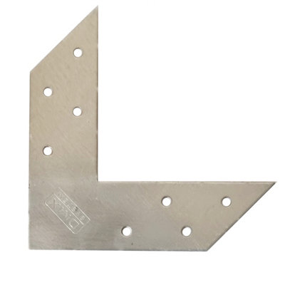 Pack of 4 - Heavy Duty Galvanised Flat Angle Bracket Angle Plate L ...
