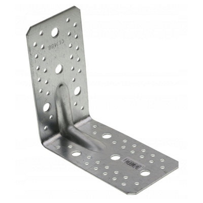 Pack of 4 - Heavy Duty Galvanised Reinforced Angle Bracket - Corner ...