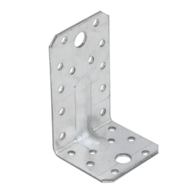 Pack of 4 - Heavy Duty Galvanised Reinforced L Shape Angle Bracket ...