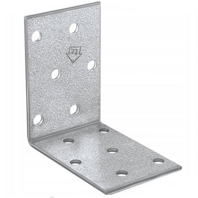 Pack of 4 - Heavy Duty Galvanised Steel Angle Bracket Corner Bracket ...