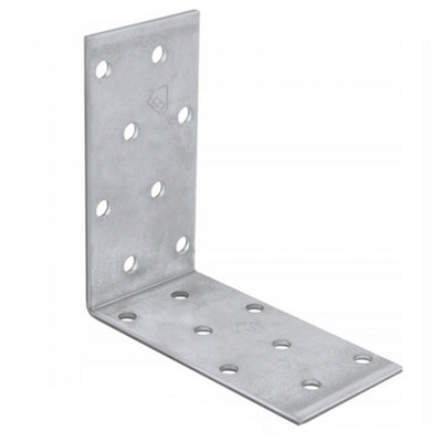 Pack of 4 - Heavy Duty Galvanised Steel Angle Bracket Corner Bracket ...