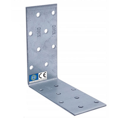 Pack of 4 - Heavy Duty Galvanised Steel Angle Bracket Corner Bracket ...