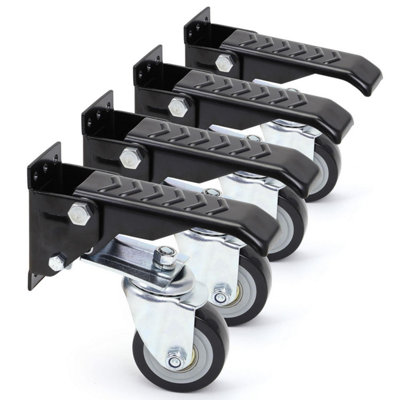 Pack Of 4 Heavy Duty Retractable Caster - Workbench Casters - steady ...