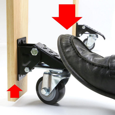 Pack Of 4 Heavy Duty Retractable Caster - Workbench Casters - steady ...