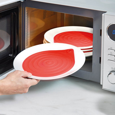 Pack of 4 Microwave Plate Warmers - Heat 4 Plates at Once in Less Than ...