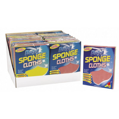 Pack of 4 Multipurpose Cleaning Sponge Cloths