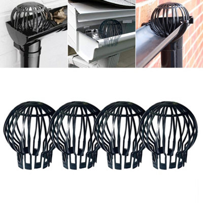 Pack of 4 Plastic Gutter Downpipe Guards