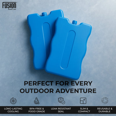 Pack of 4 Reusable Freezer Ice Pack Blocks - Cools & Keeps Food ...