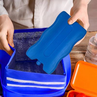 Pack of 4 Reusable Freezer Ice Pack Blocks - Cools & Keeps Food ...