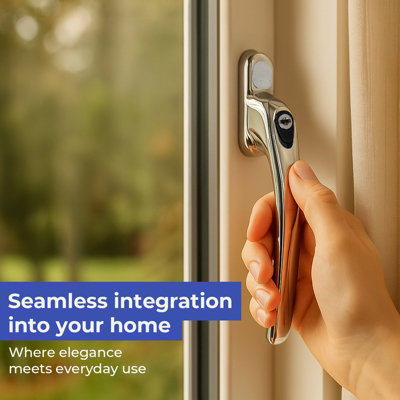 Pack of 4 White Inline Window Handles Secure & Durable
