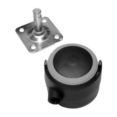 Pack of 4 x Rubber Swivel Furniture Castors Wheels - 40 mm Universal ...