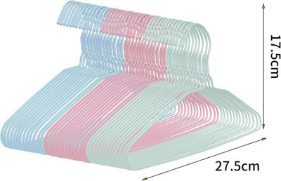 Pack of 40 Bright Mixed Multi-Colour Galvanised Coat Clothes Hangers ...