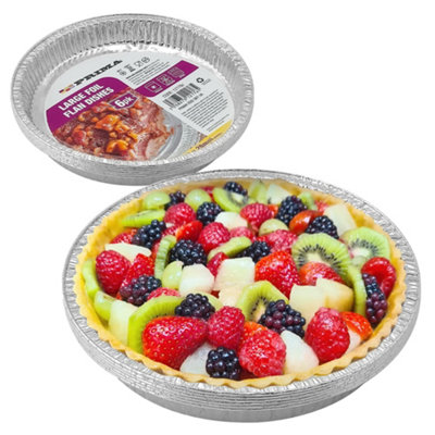 Pack Of 48 Disposable Large Foil Flan Dishes Aluminium Round Foil Pans ...