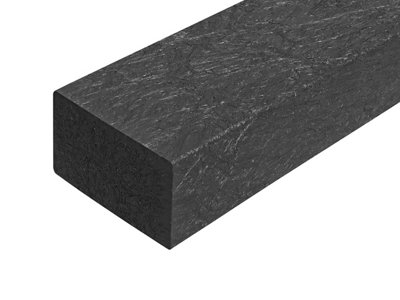 Pack Of 5 Black Recycled Plastic Joist, 50mm x 100mm, 3.6m