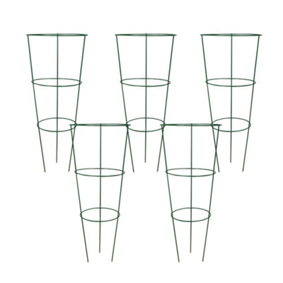 Pack of 5 Conical Garden Plant Support Rings (60cm)