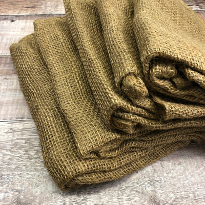 Pack of 5 Large Hessian Jute Potato & Vegetable Storage Sacks