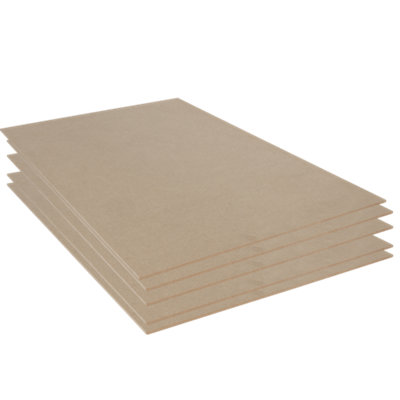 Buy Pack of 5 Laser Compatible MDF Boards 600mm x 400mm x 3mm at B&Q